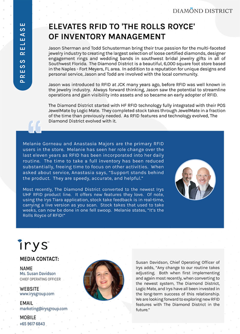 Elevates RFID To ‘The Rolls Royce’ Of Inventory Management - Irys Group